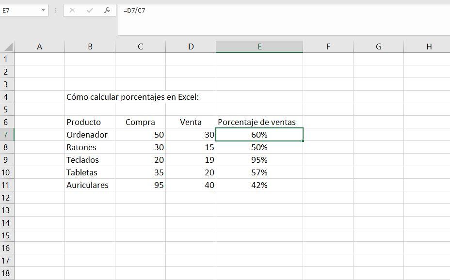 ¿Cómo Sacar Porcentajes en Excel? | Superprof